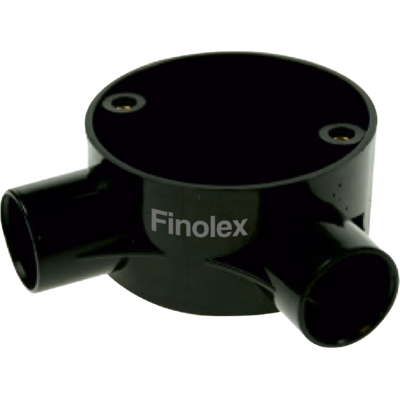 Circular Box - Angle (2 Way) With Screw & Lid | Finolex Cables.