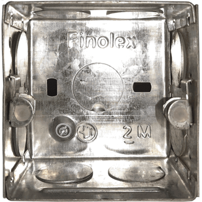 2 Module GI Metal Box | Finolex Cables.