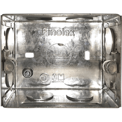 3 Module Universal GI Metal Box | Finolex Cables.